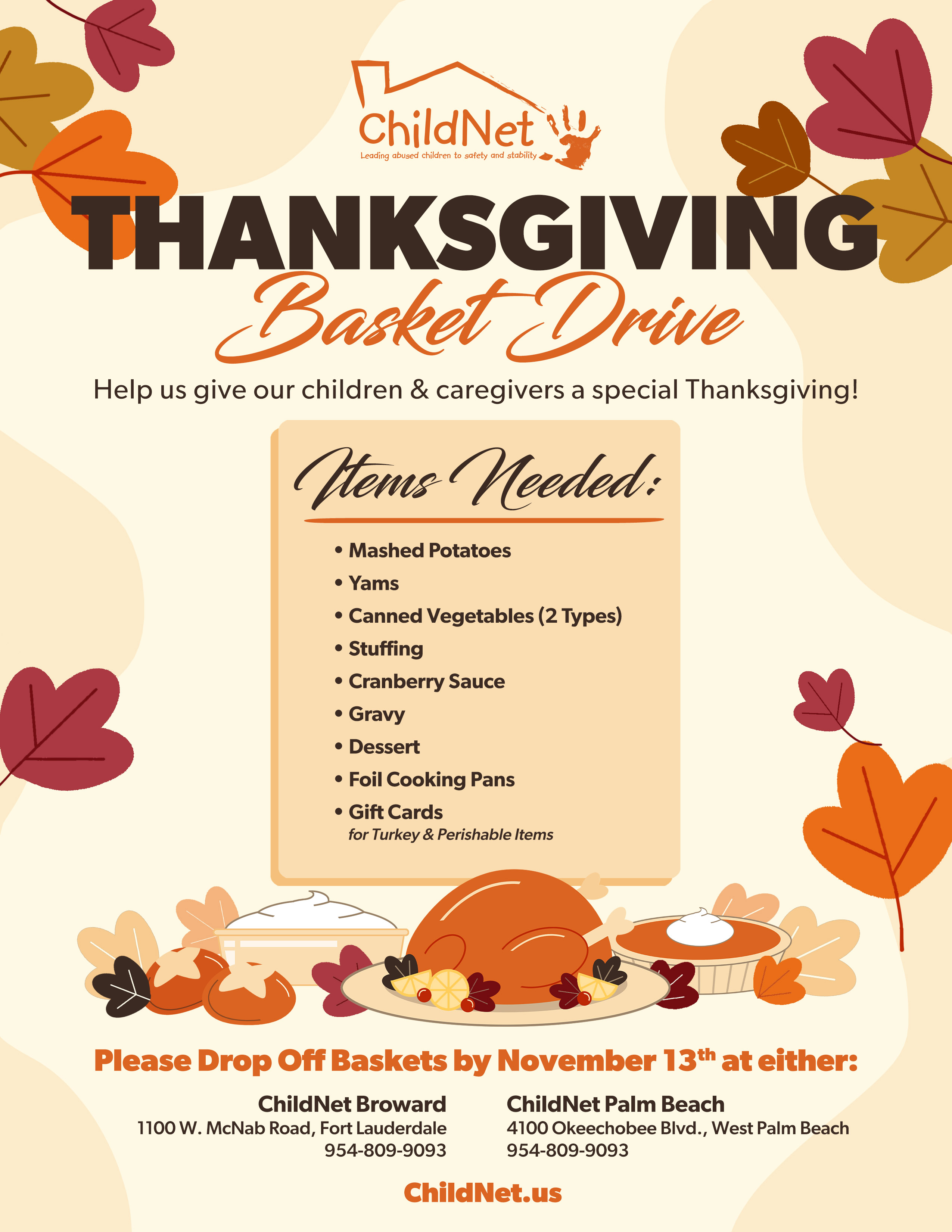 Thanksgiving Basket Drive | ChildNet